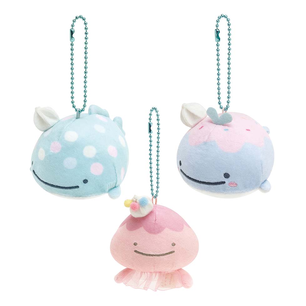 Japan San-X Jinbesan Plush Doll Keychain (Ice Jellyfish) – Newbie Village