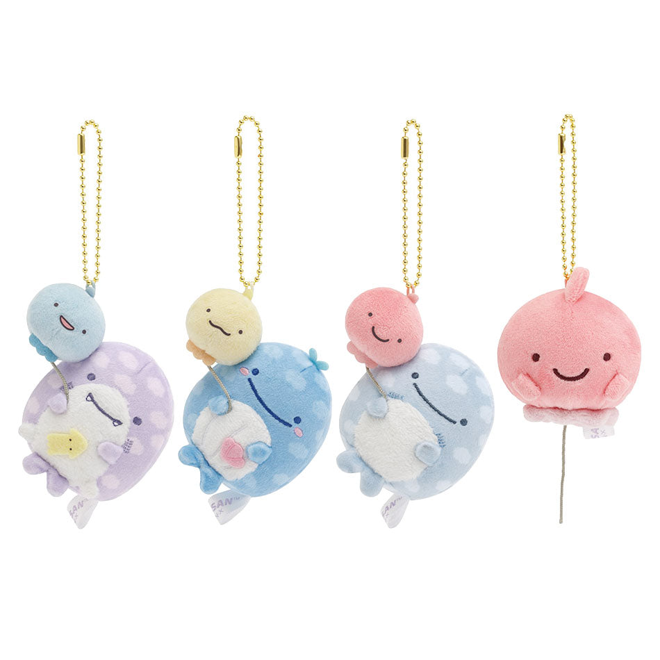 Japan San-X Jinbesan Plush Doll Keychain (Jinbesan & Balloon Fish ...